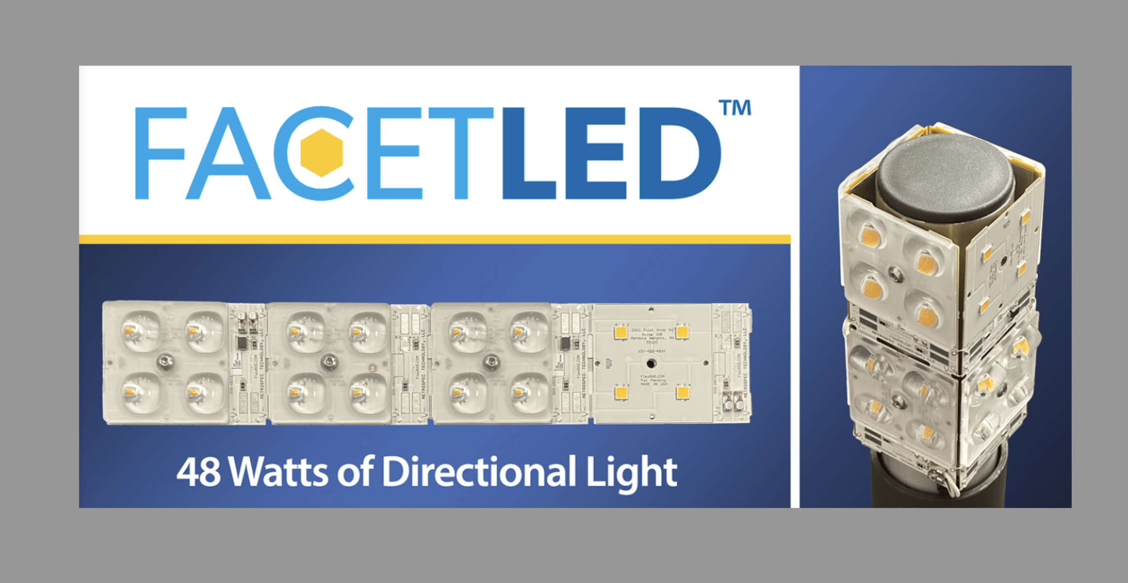 MetroSpec Technology® Launches FlexRad® FacetLED™ for Outdoor Fixture ...
